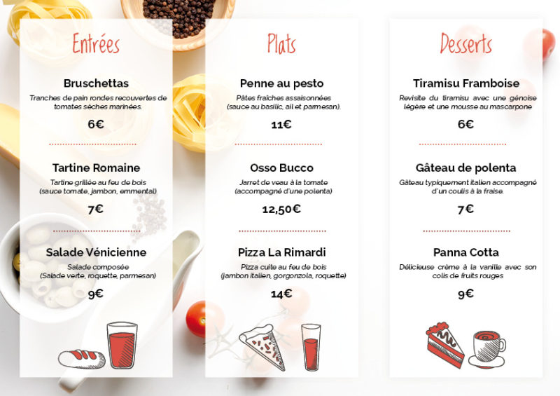 Dépliant design pour restaurant - Air Dezign - Agence de communication