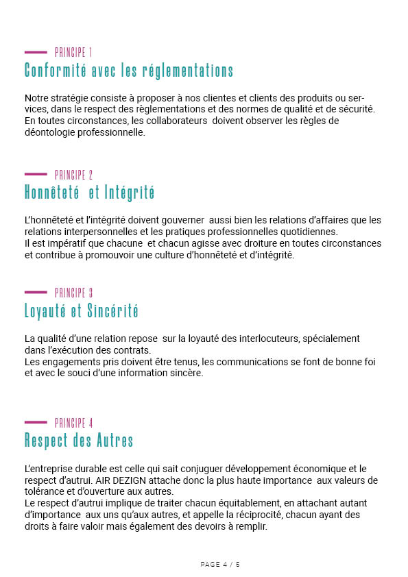 Charte éthique Air Dezign - Air Dezign - Agence de communication